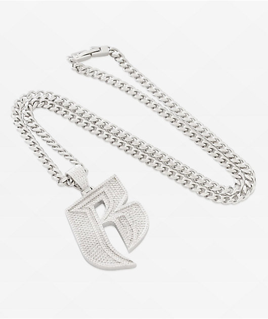 King Ice x Ruff Ryders Logo 22" Silver Chain Necklace | Zumiez